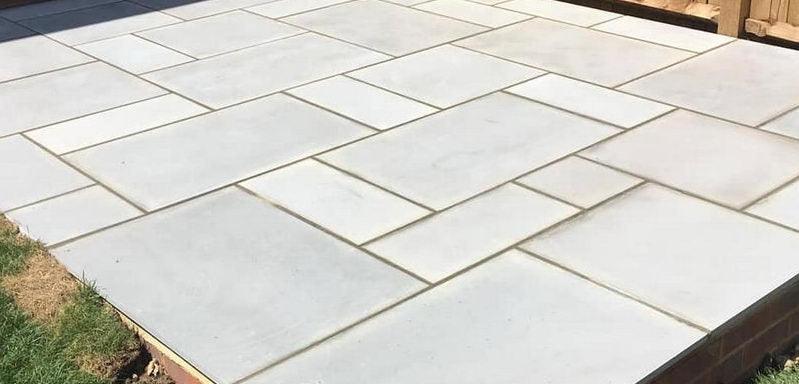 Kandla Grey Smooth Sandstone Paving Slabs